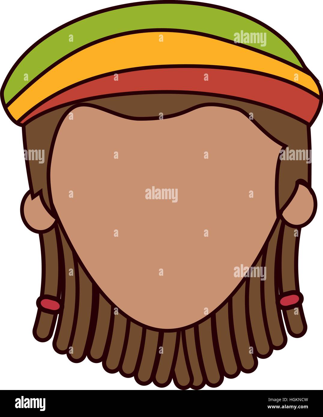 jamaican man character icon vector illustration design Stock Vector ...
