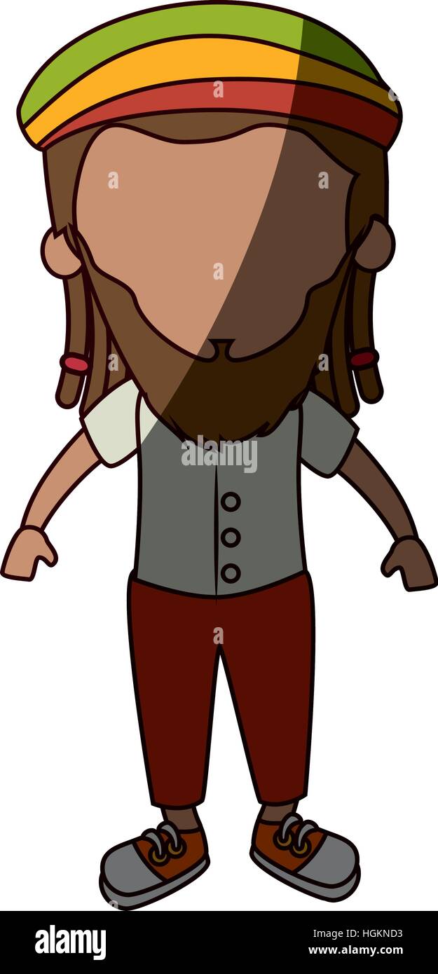 jamaican man character icon vector illustration design Stock Vector ...