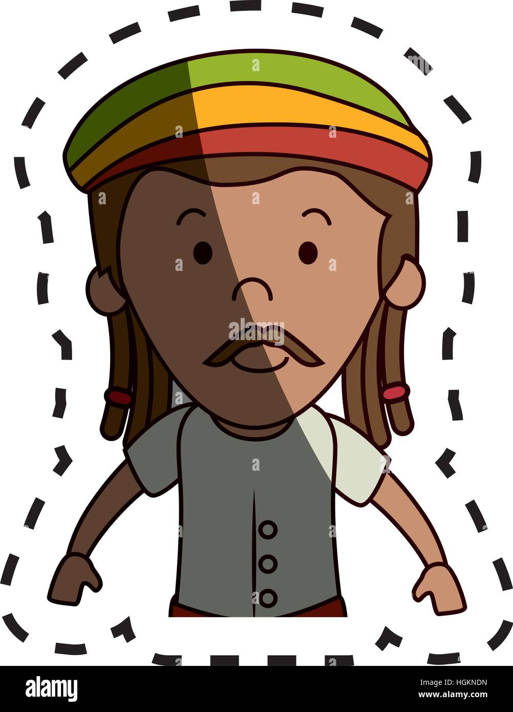 jamaican man character icon vector illustration design Stock Vector ...