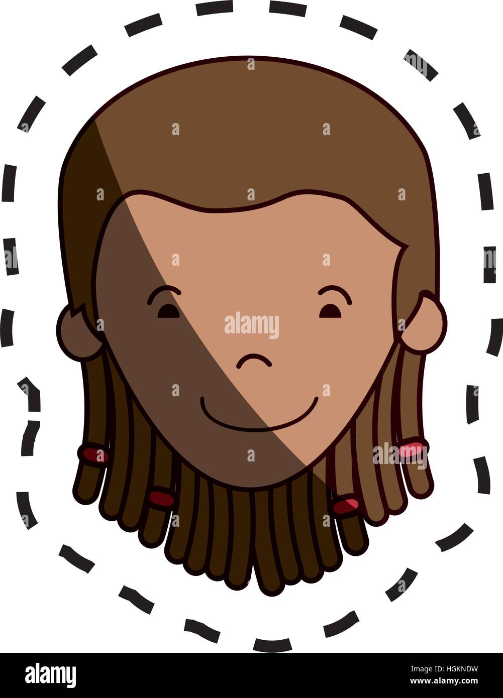 jamaican woman character icon vector illustration design Stock Vector ...
