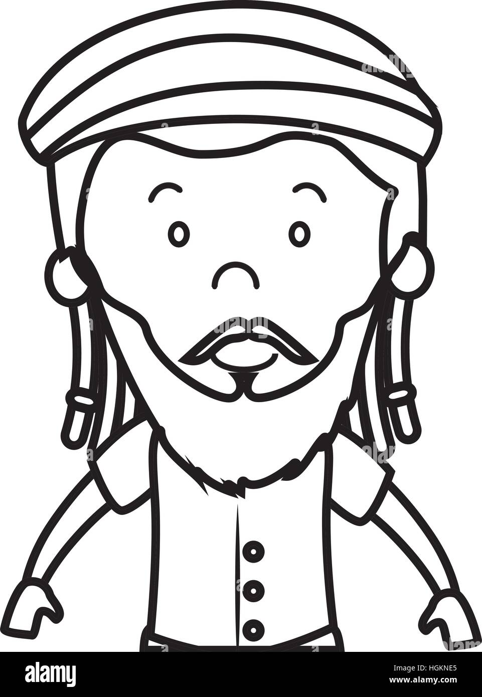 jamaican man character icon vector illustration design Stock Vector ...