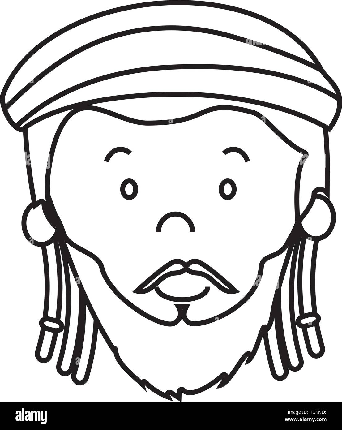 jamaican man character icon vector illustration design Stock Vector ...
