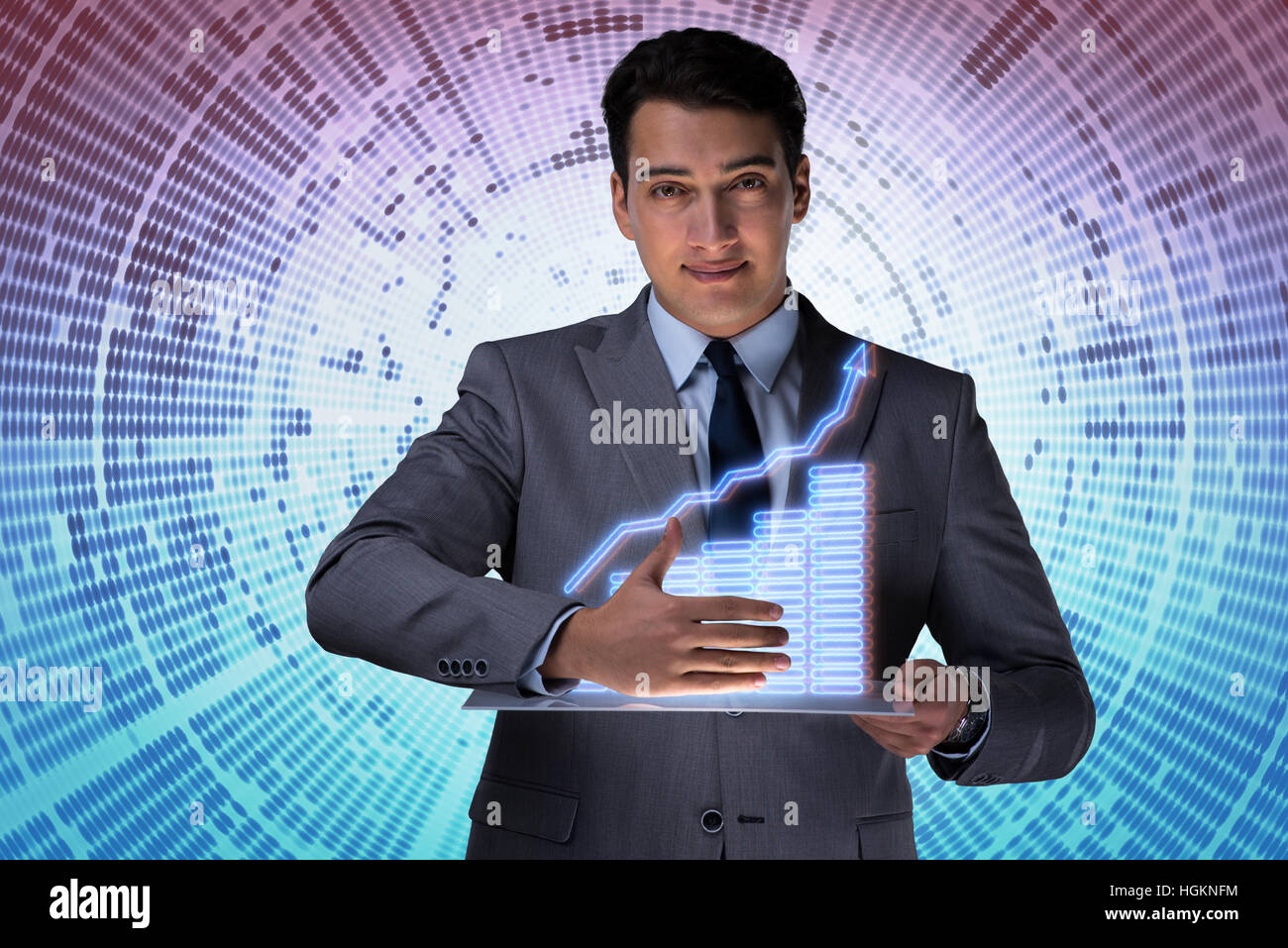 Man in stock trading business concept Stock Photo - Alamy