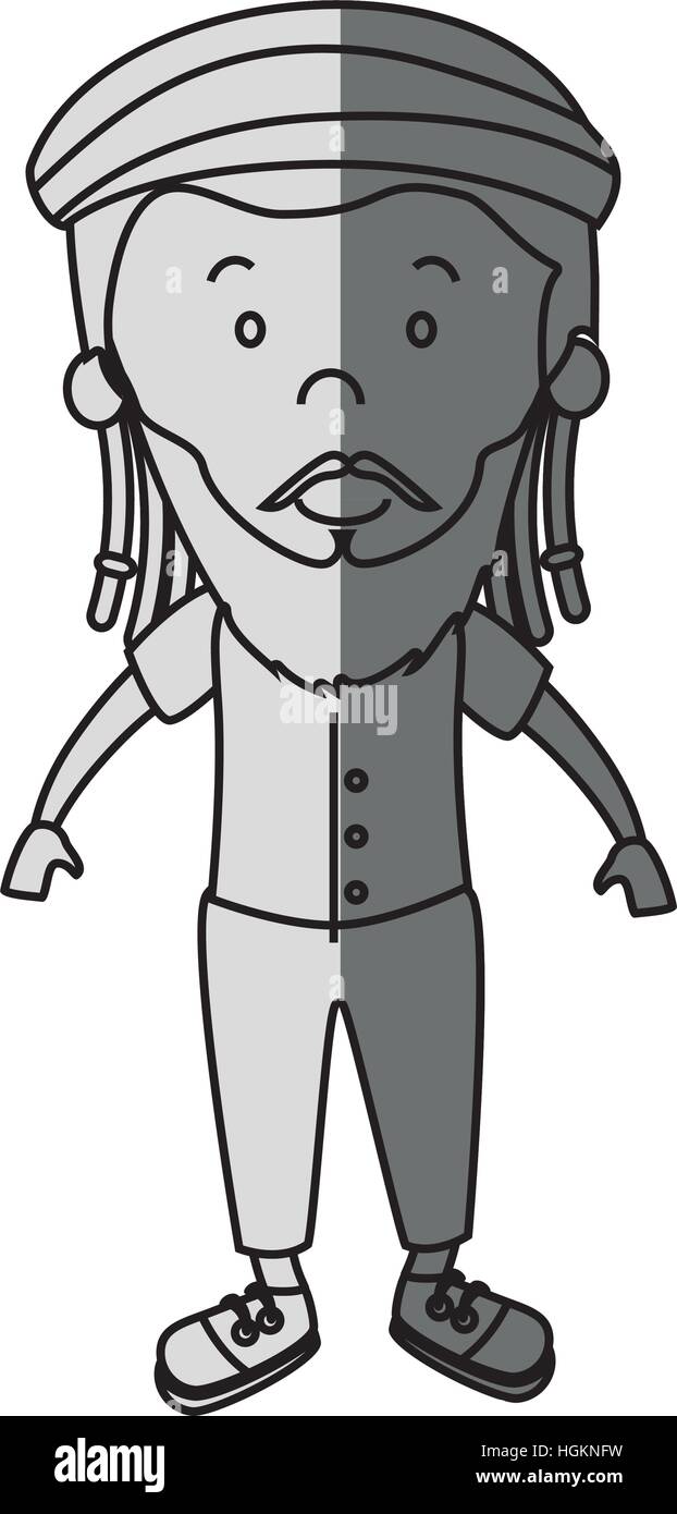 jamaican man character icon vector illustration design Stock Vector ...