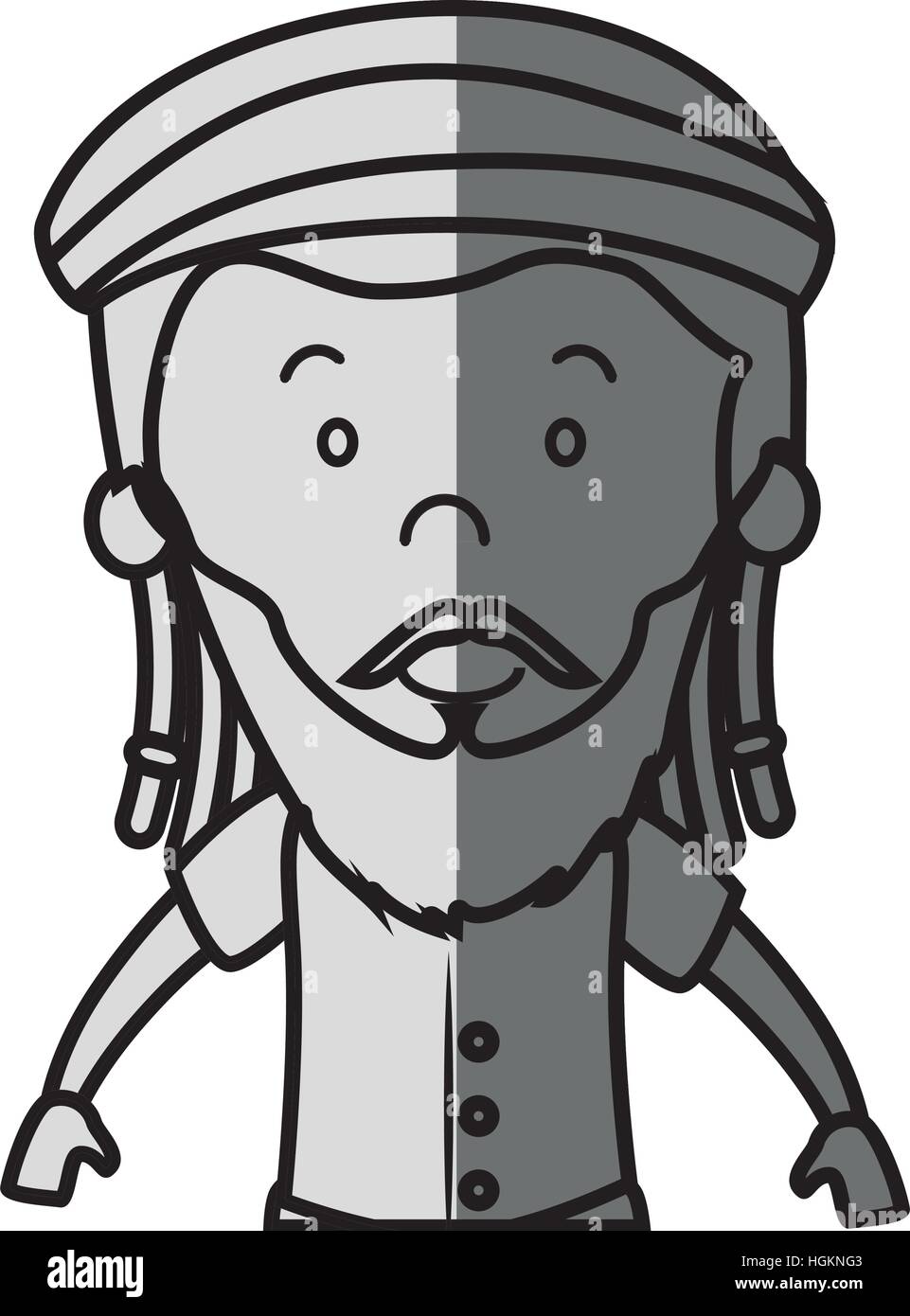 jamaican man character icon vector illustration design Stock Vector ...