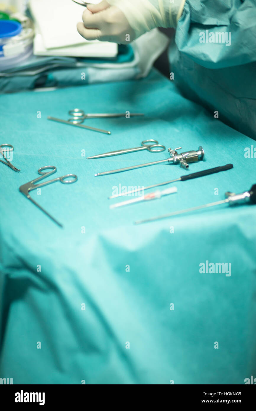 Surgery instrumentation in emergency room operating theater operation ...