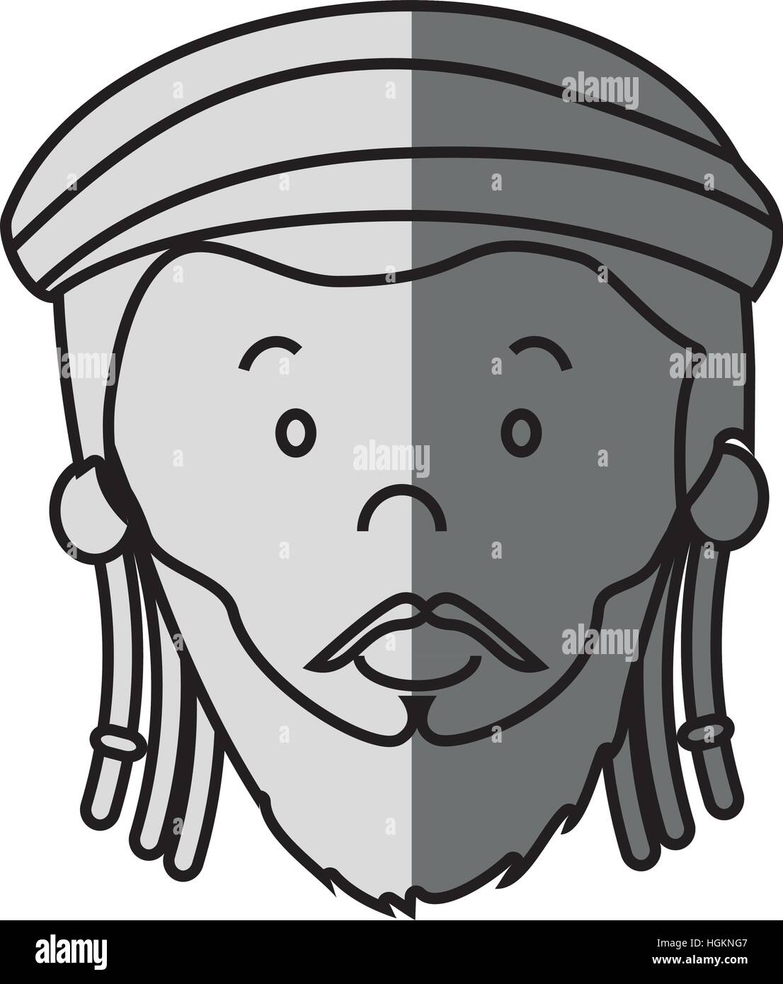 jamaican man character icon vector illustration design Stock Vector ...