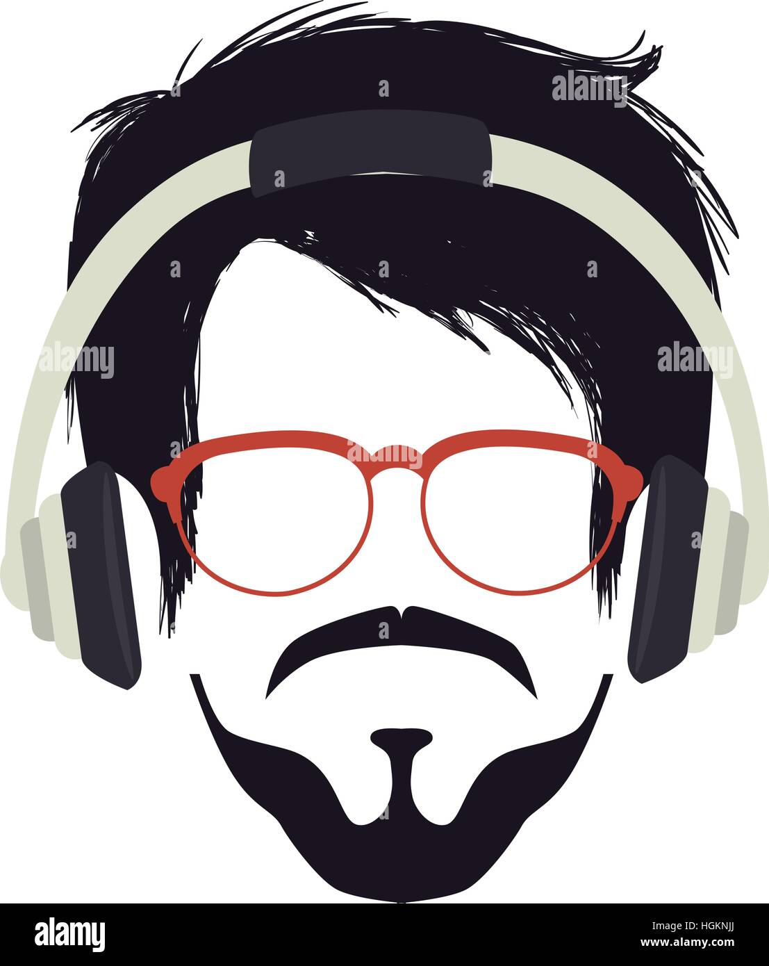 gentleman face hipster style vector illustration design Stock Vector ...