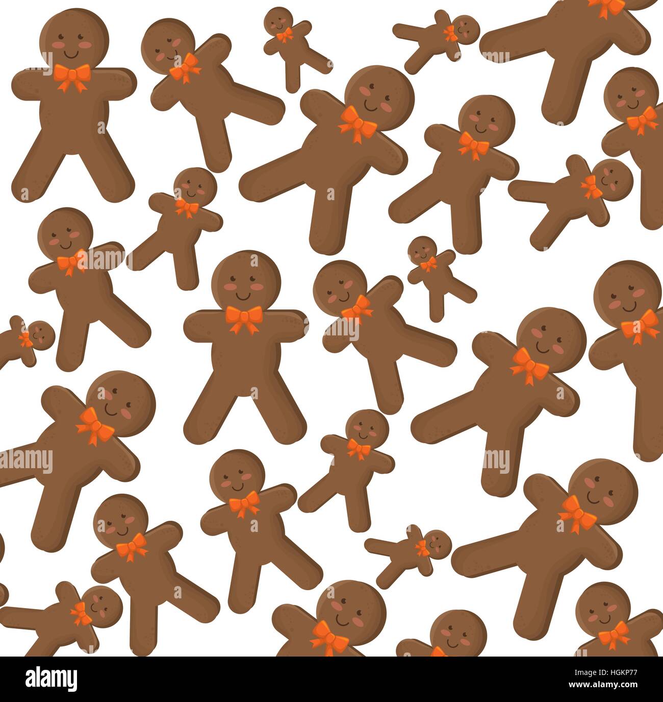 happy merry christmas ginger cookie card vector illustration design ...