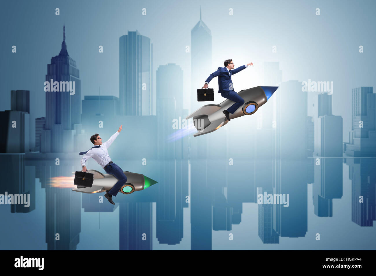 Competition concept with two businessmen Stock Photo - Alamy