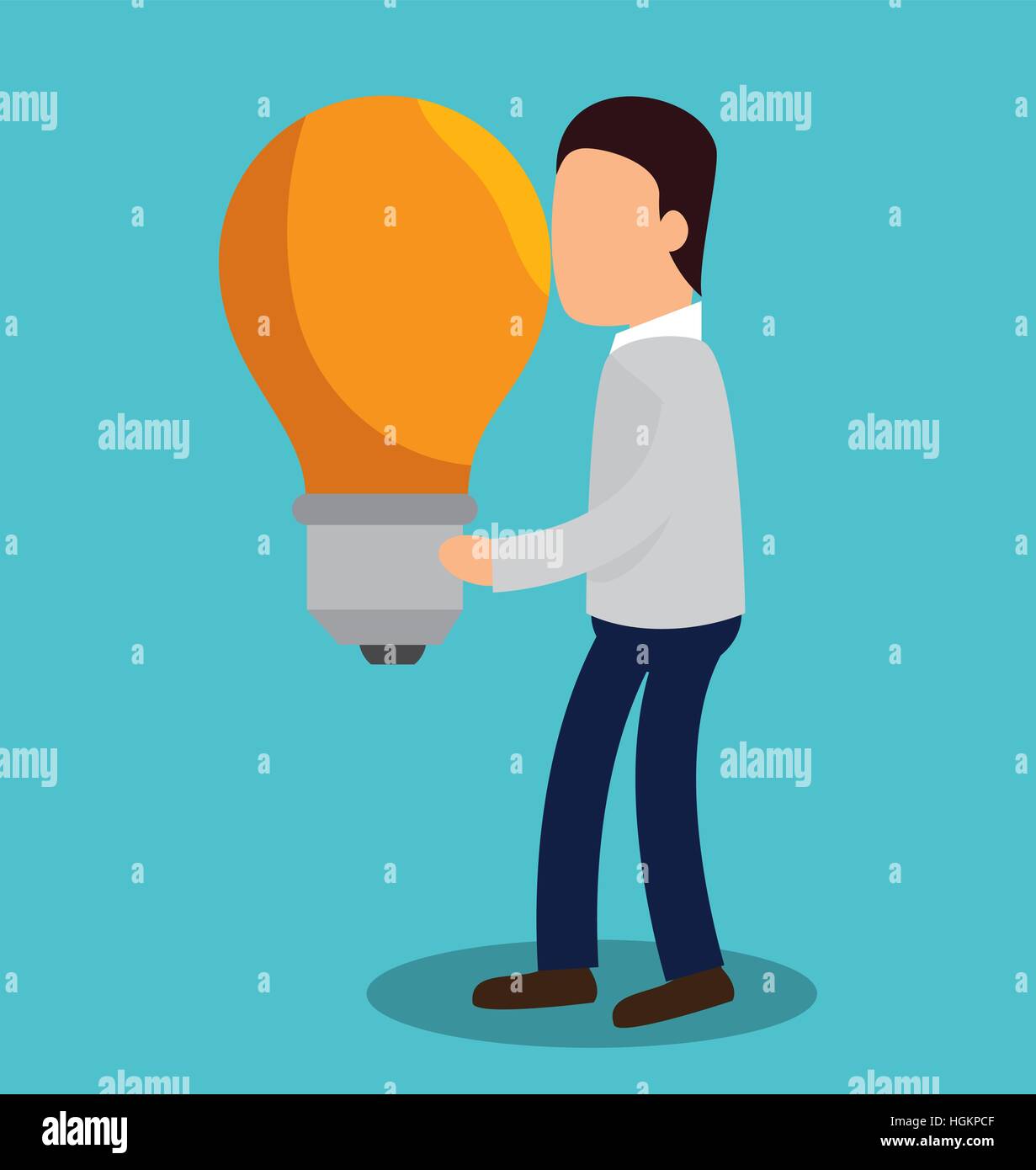 business people with bulb light training icon vector illustration ...