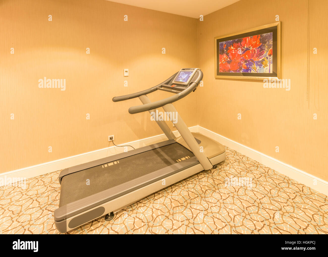 Running treadmill at the house Stock Photo - Alamy