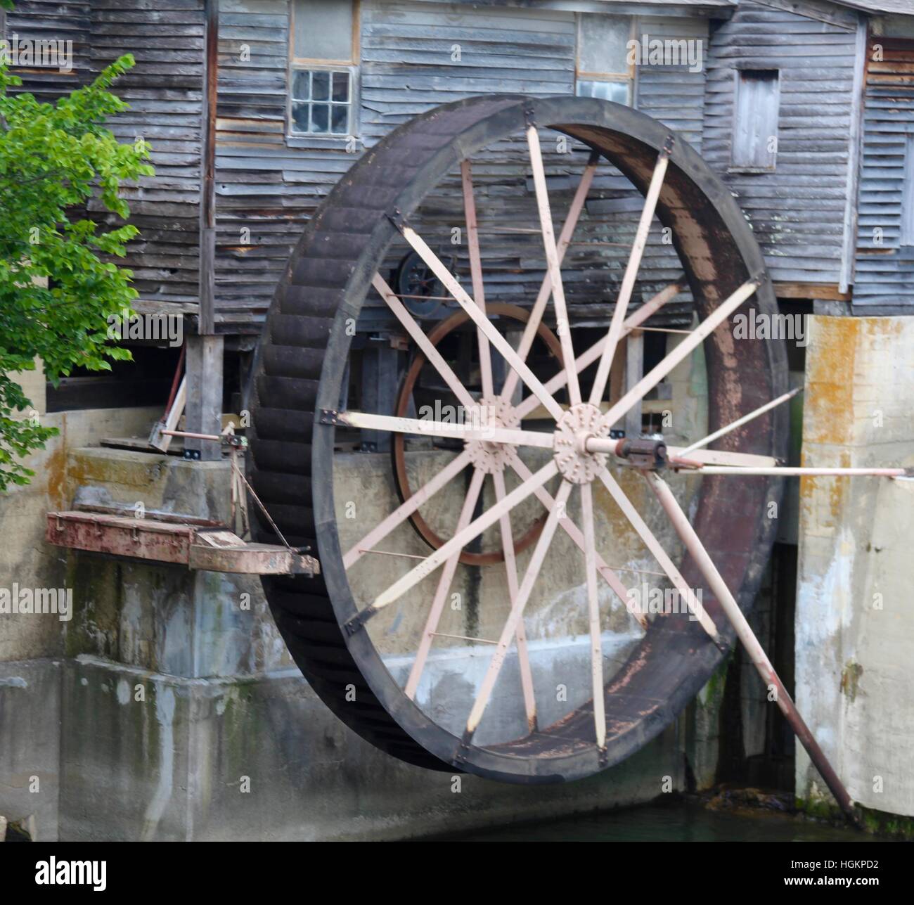 A vintage water wheel of the mill Stock Photo - Alamy