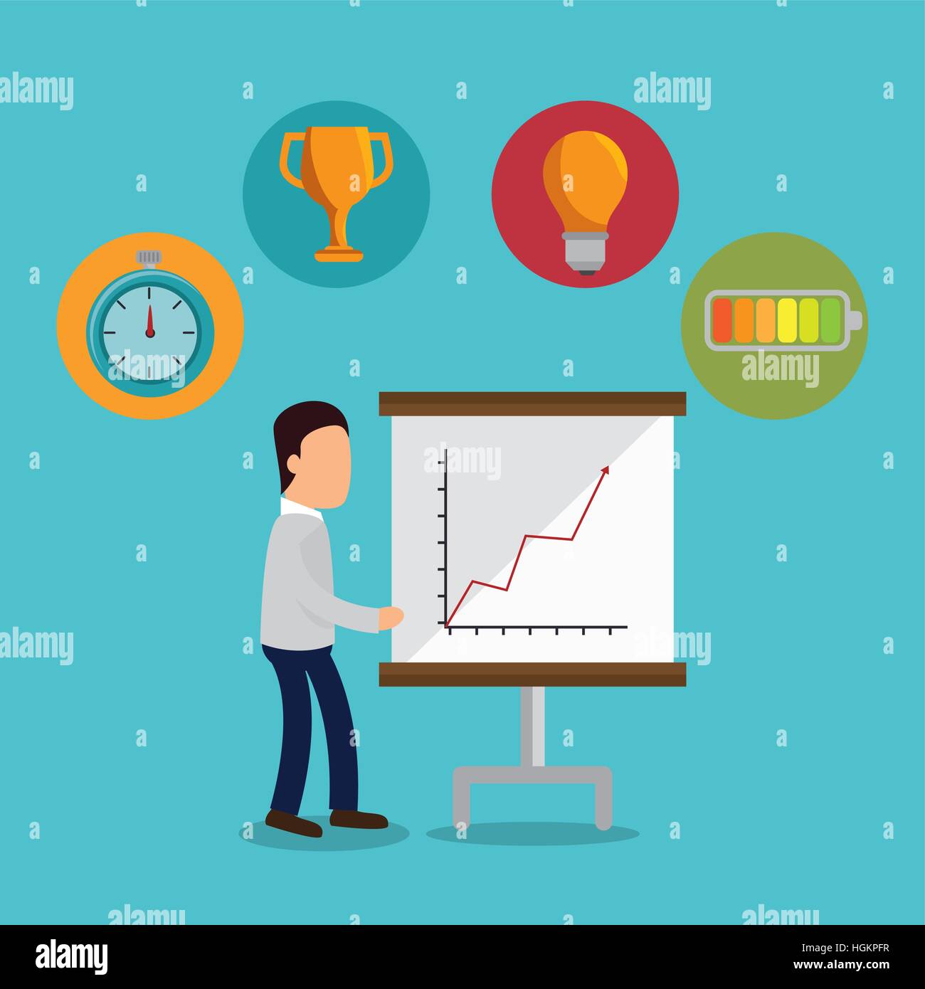 business people with paperboard training icon vector illustration ...