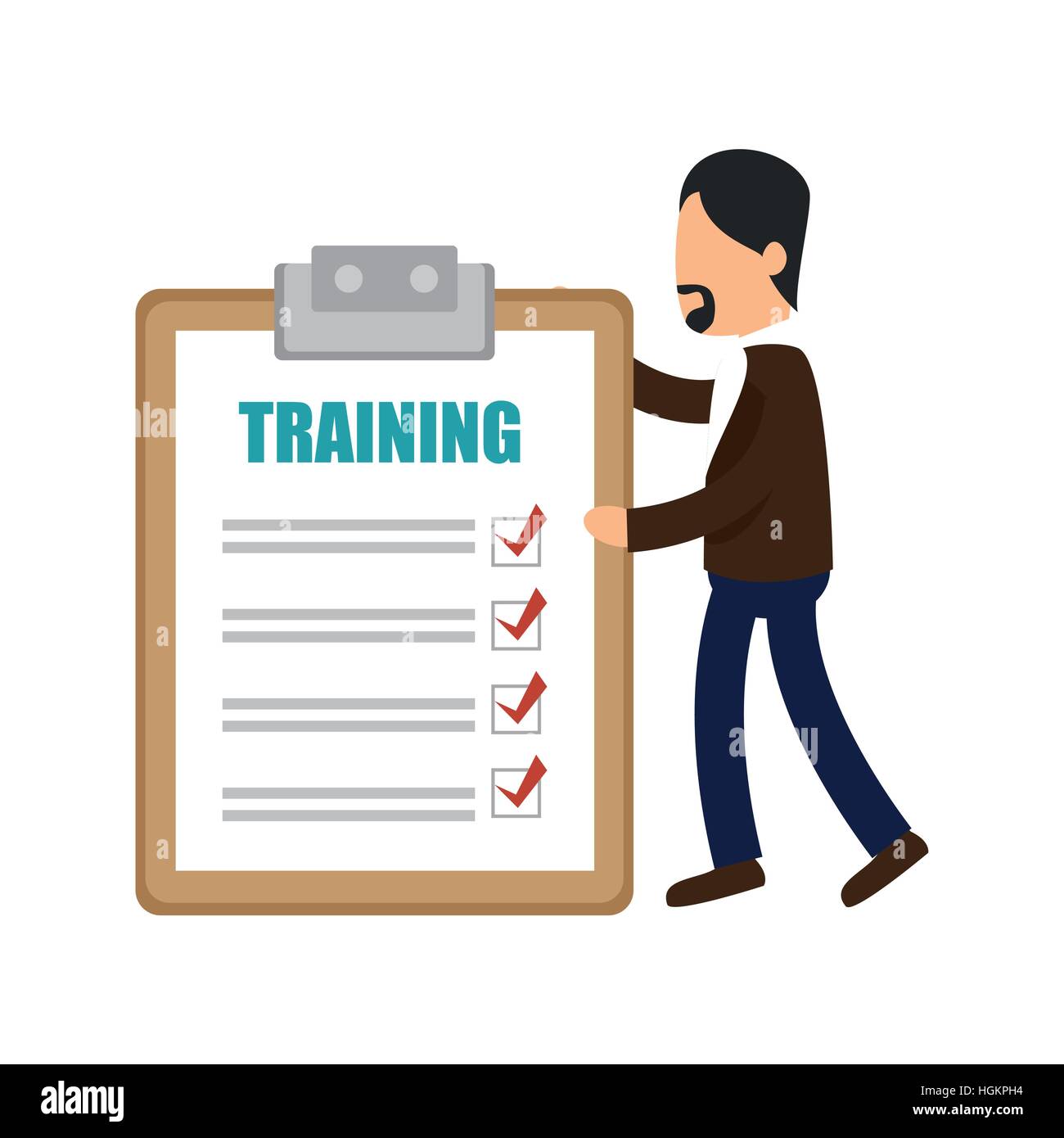 business people with checklist training icon vector illustration design ...