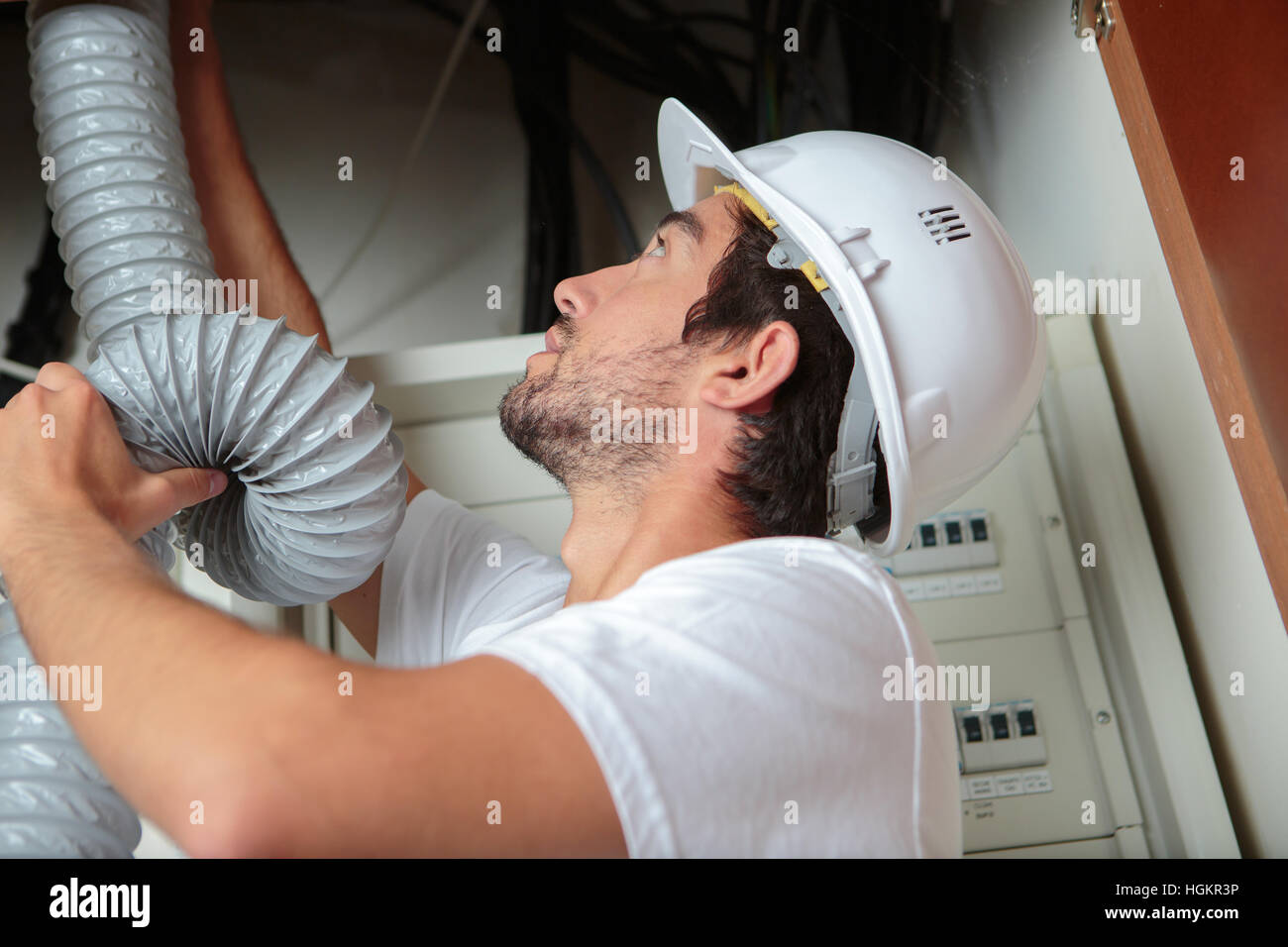 Installing cable hi-res stock photography and images - Alamy