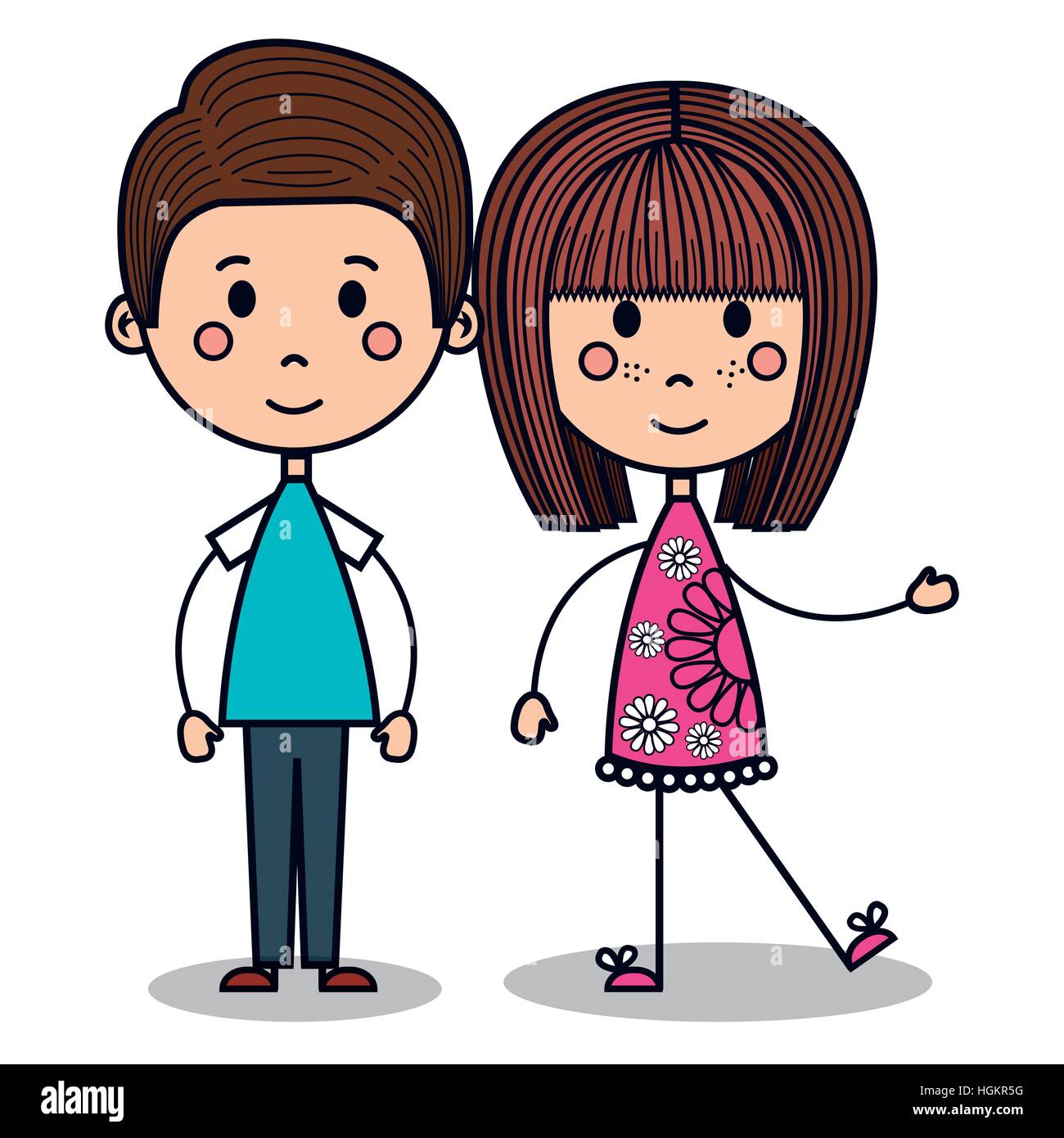 cute little kids drawing vector illustration design Stock Vector Image ...