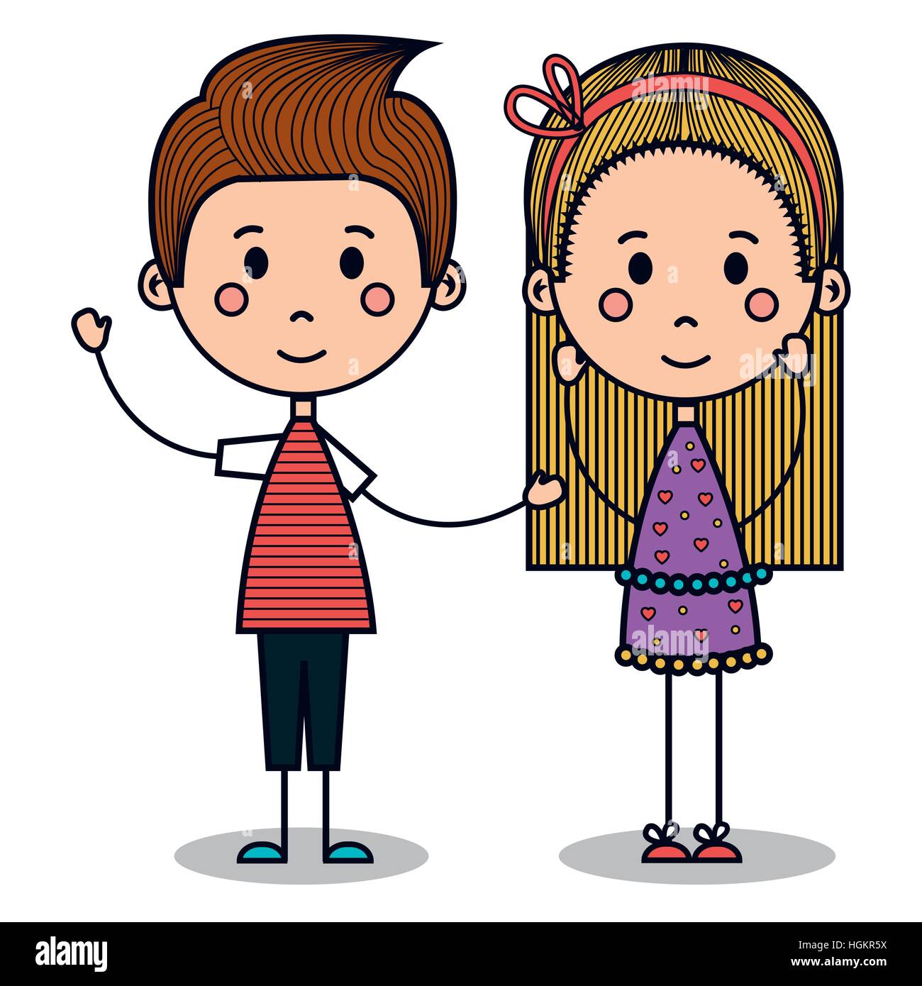 cute little kids drawing vector illustration design Stock Vector Image ...