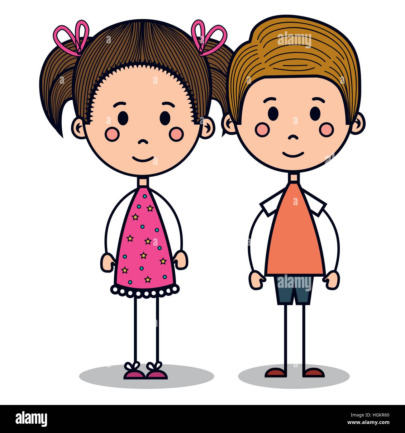 cute little kids drawing vector illustration design Stock Vector Image ...