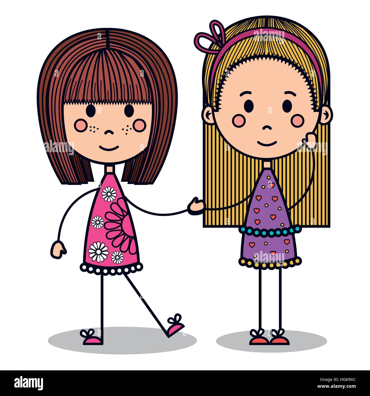 cute little kids drawing vector illustration design Stock Vector Image ...
