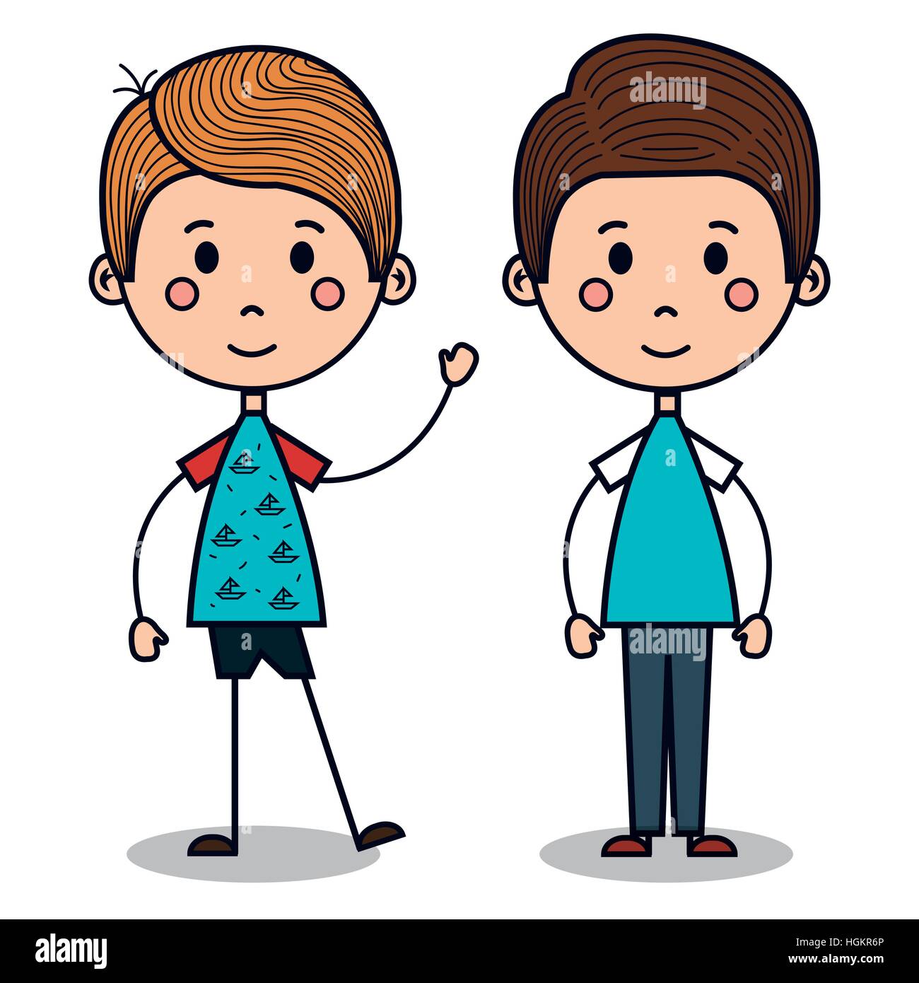 cute little kids drawing vector illustration design Stock Vector Image ...