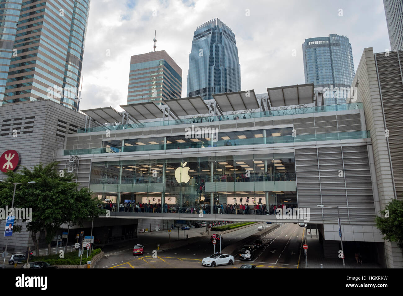 Hong Kong, JAN 1: The famous apple store on JAN 1, 2017 at Hong Kong ...
