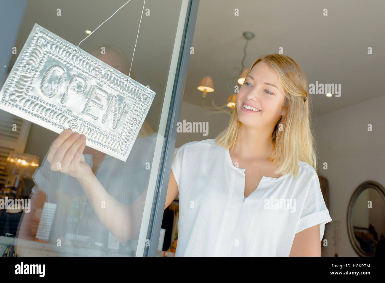 Lady turning hi-res stock photography and images - Alamy