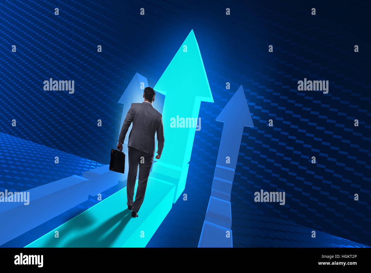 Businessman in difficult choice concept Stock Photo - Alamy