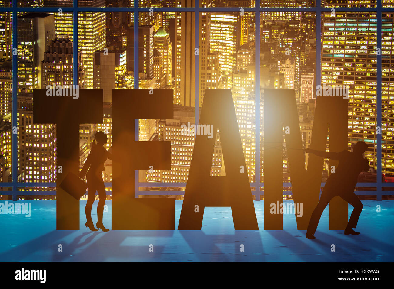 Teamwork concept with the word team Stock Photo - Alamy