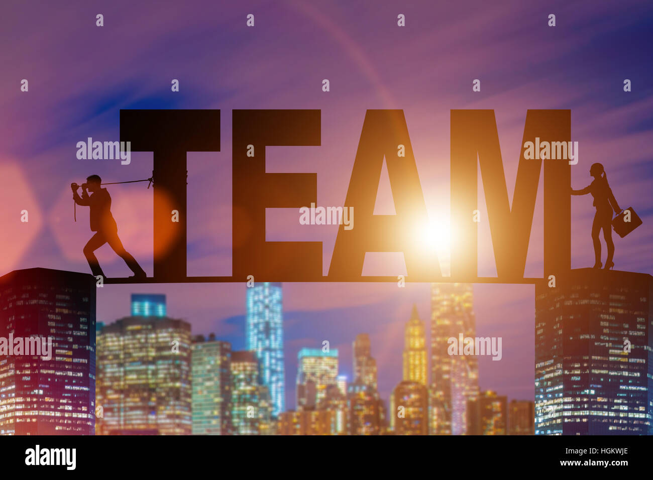 Teamwork concept with the word team Stock Photo - Alamy