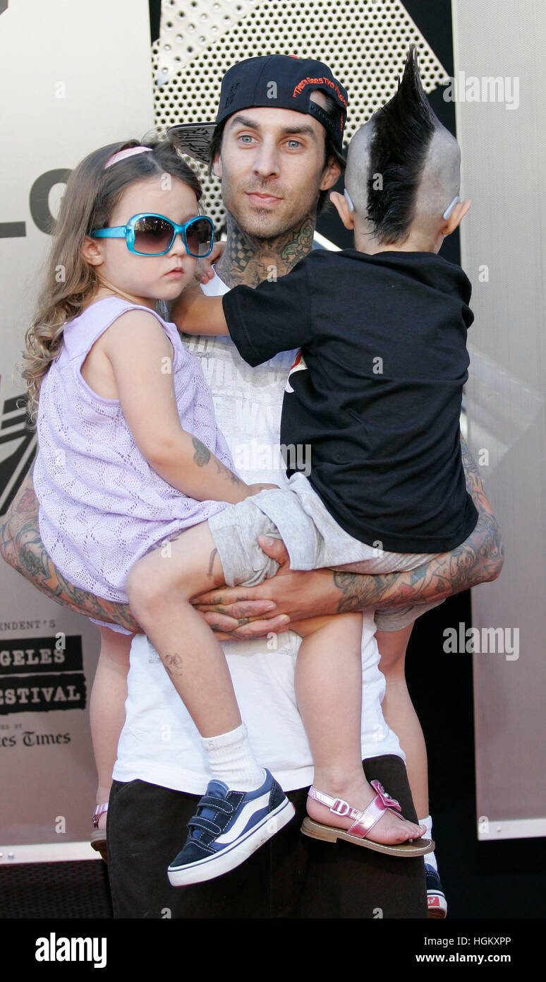 Travis barker and alabama barker hi-res stock photography and images ...