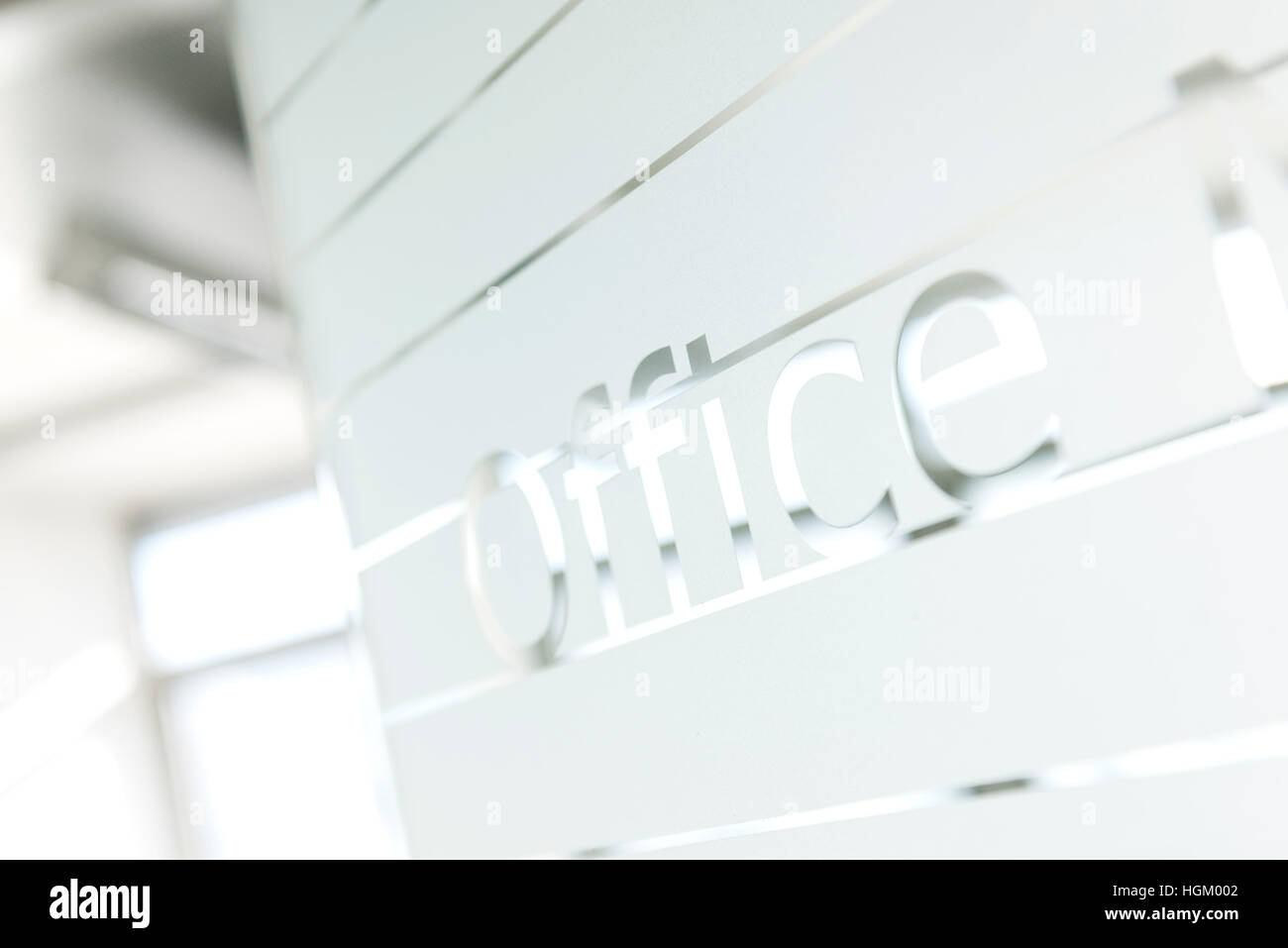Office - Writing on Glass Door Stock Photo - Alamy