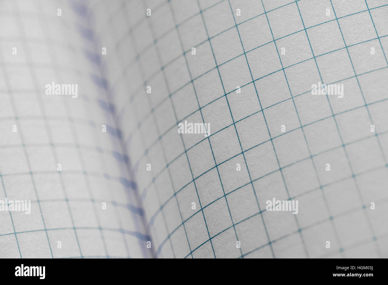 open empty notebook with checked pages Stock Photo - Alamy