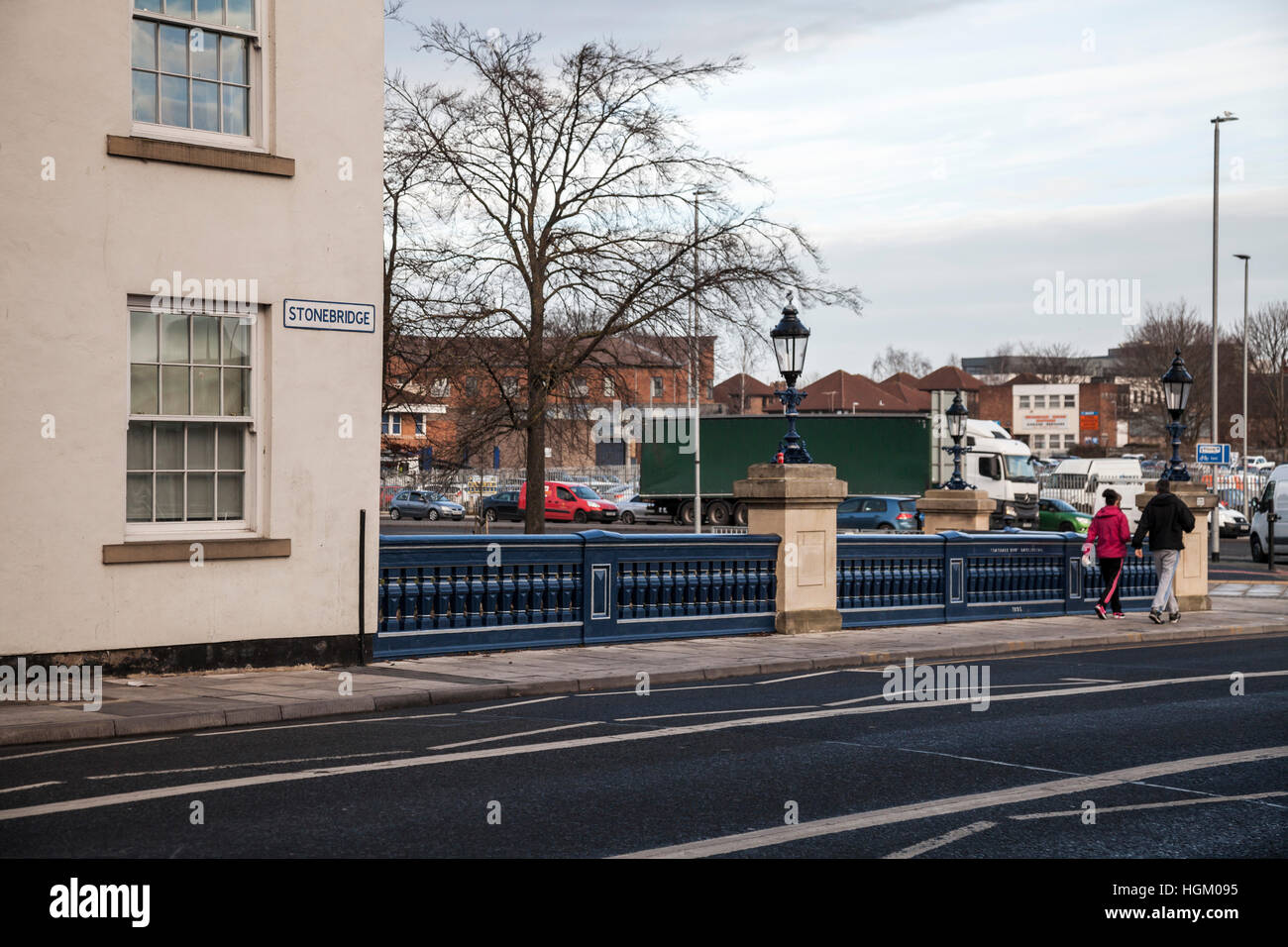 The Stone Bridge area of Darlington in north east England,UK Stock ...