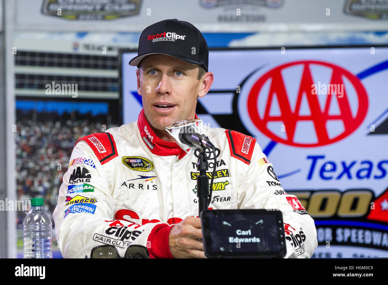NASCAR driver Carl Edwards at AAA Texas NASCAR Race, Texas Motor ... NASCAR driver Carl Edwards at AAA Texas NASCAR Race, Texas Motor ...