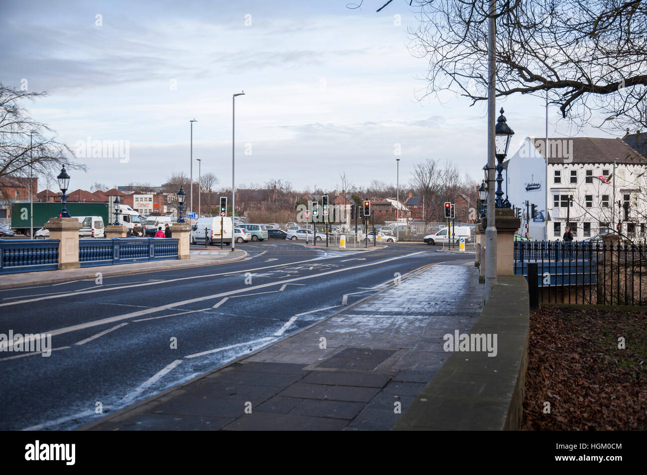 The Stone Bridge area of Darlington in north east England,UK Stock ...