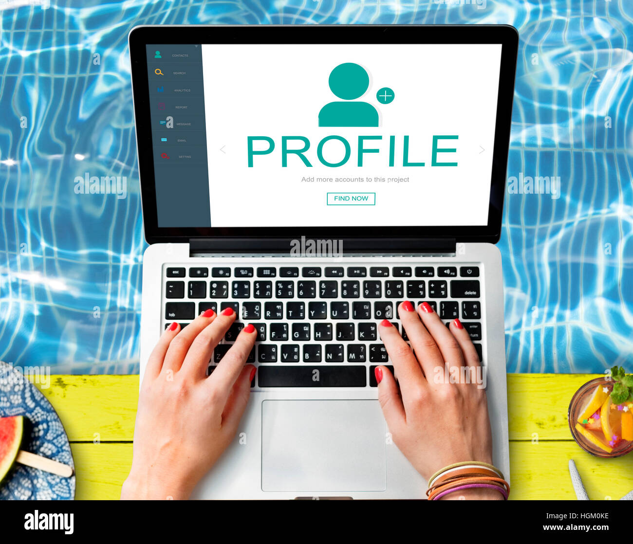 User Account Profile Social Network Concept Stock Photo - Alamy