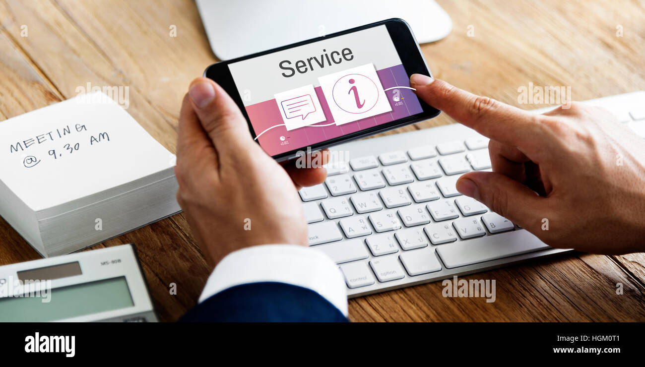 Information Customer Service Help Desk Concept Stock Photo - Alamy