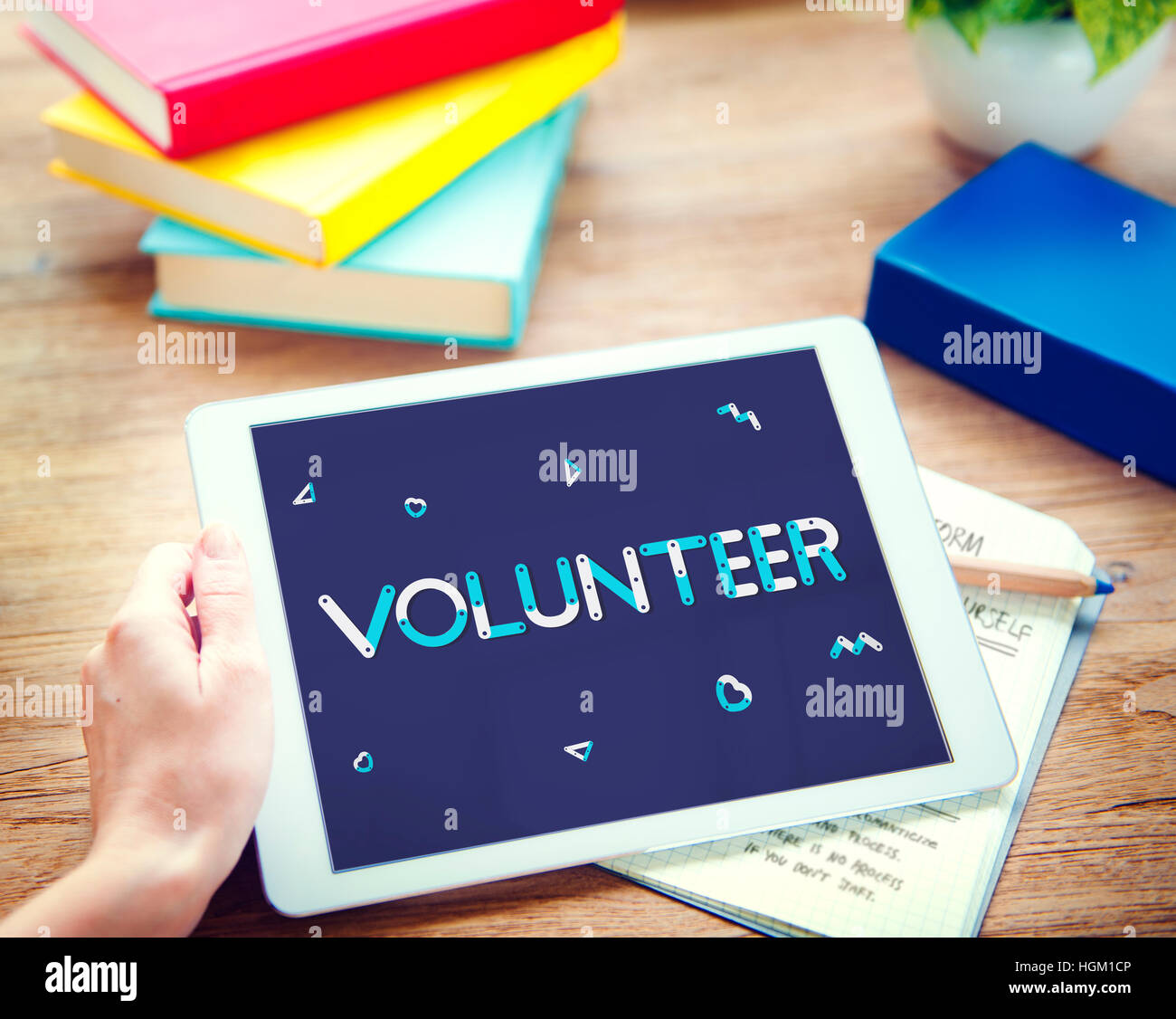Geometric Font Charity Volunteer Concept Stock Photo - Alamy