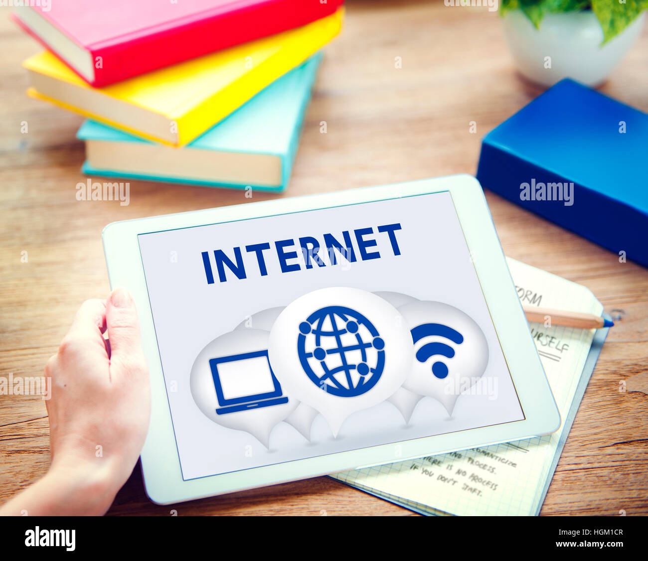 Internet Wireless Connection Icons Concept Stock Photo - Alamy