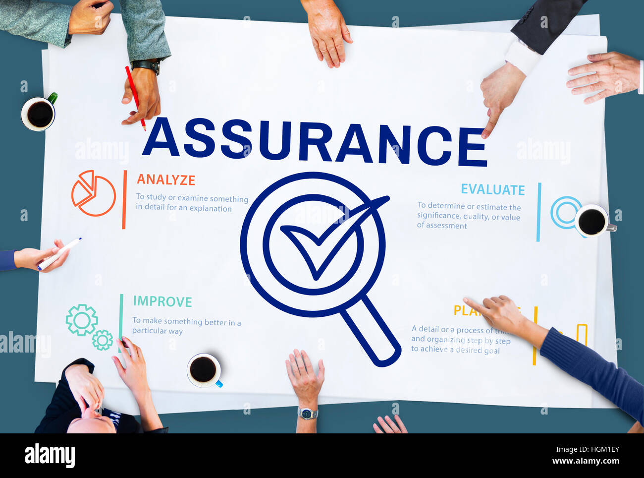 Quality Management Check Icon Concept Stock Photo - Alamy