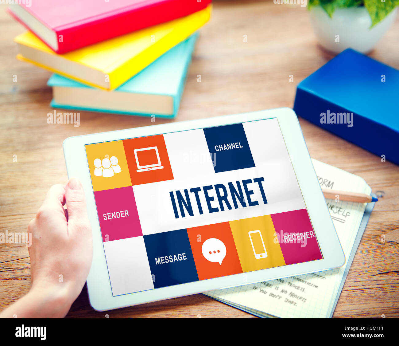 Media Technology Online Digital Networking Concept Stock Photo - Alamy