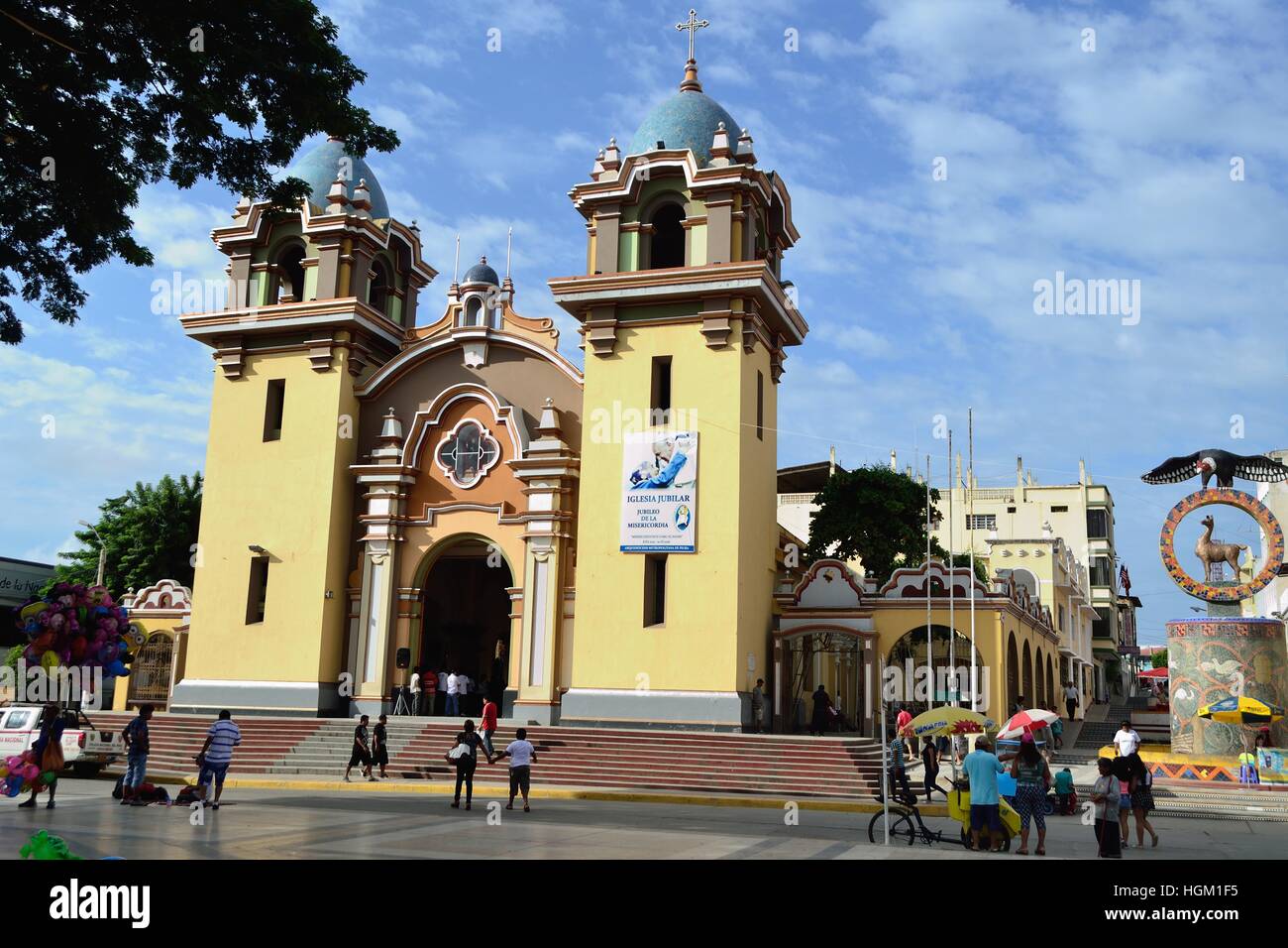 Plaza de Armas in TUMBES. Department of Tumbes .PERU Stock Photo - Alamy