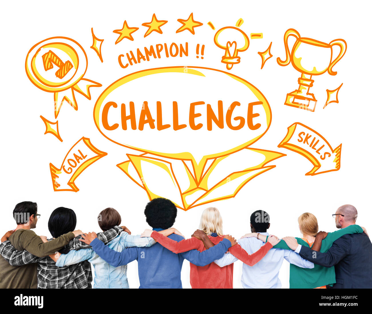 Challenge Goal Target Trial Skill Test Trophy Concept Stock Photo - Alamy