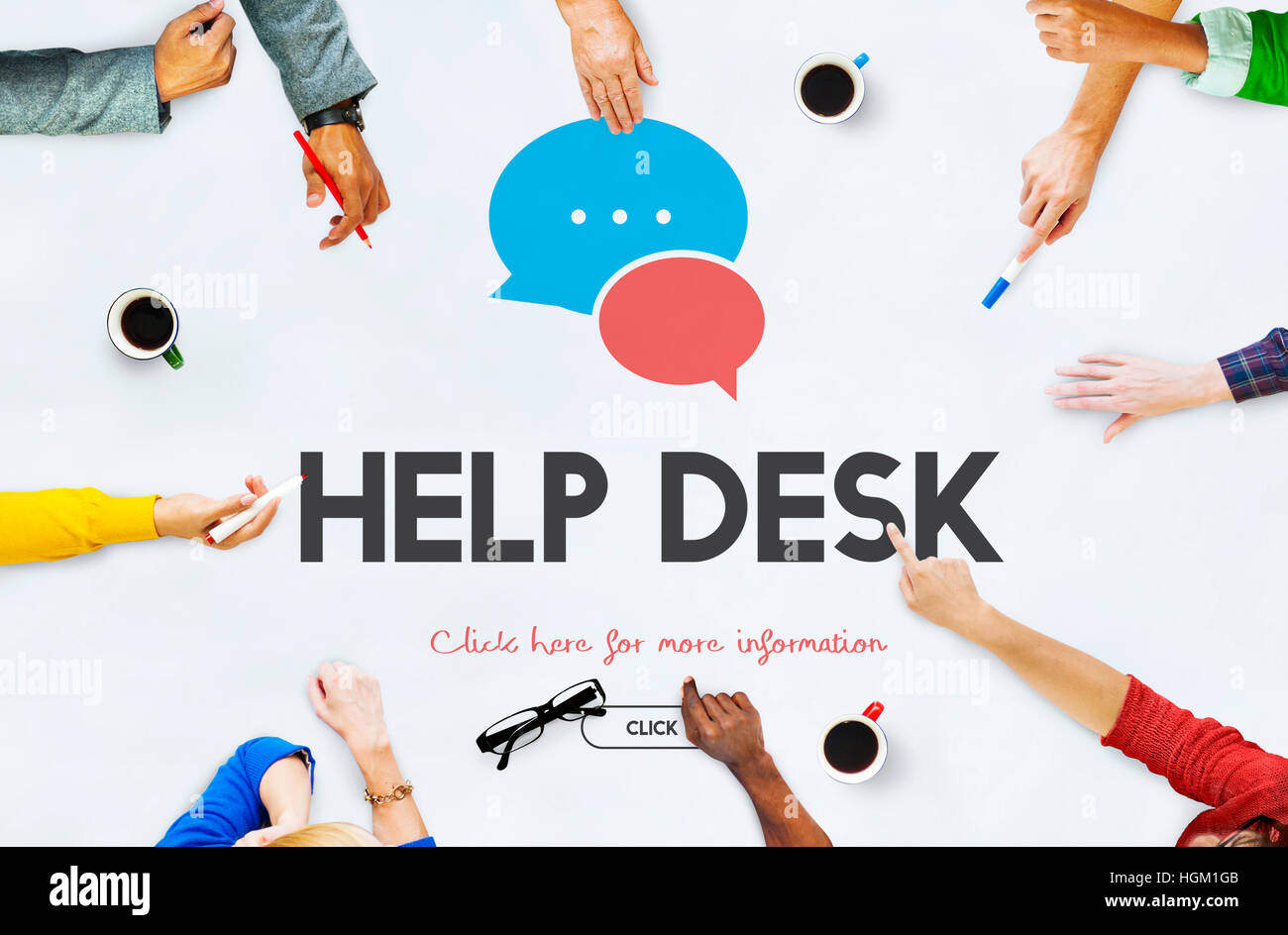 Communication Service Help Desk Concept Stock Photo - Alamy