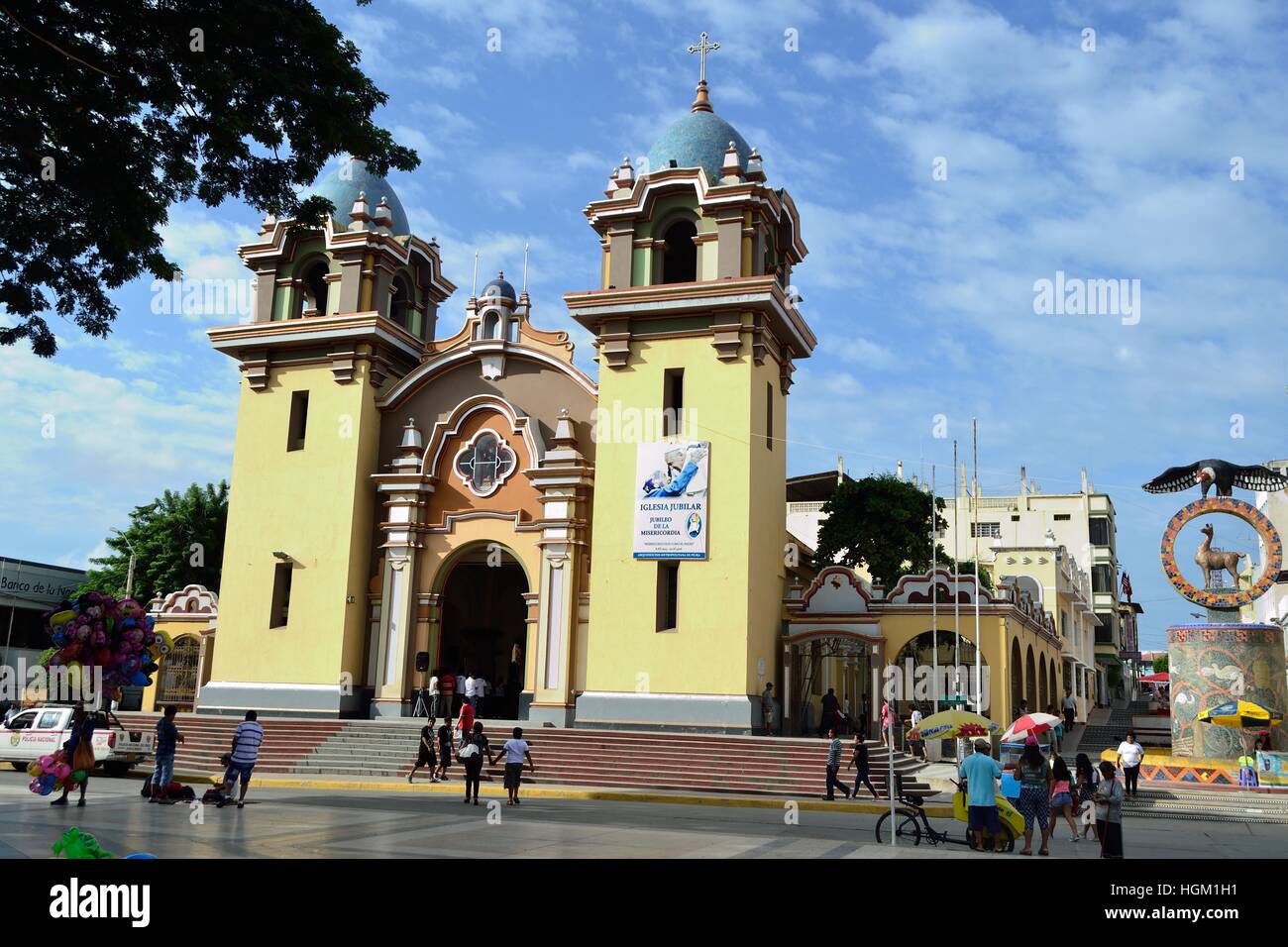 Plaza de Armas in TUMBES. Department of Tumbes .PERU Stock Photo - Alamy