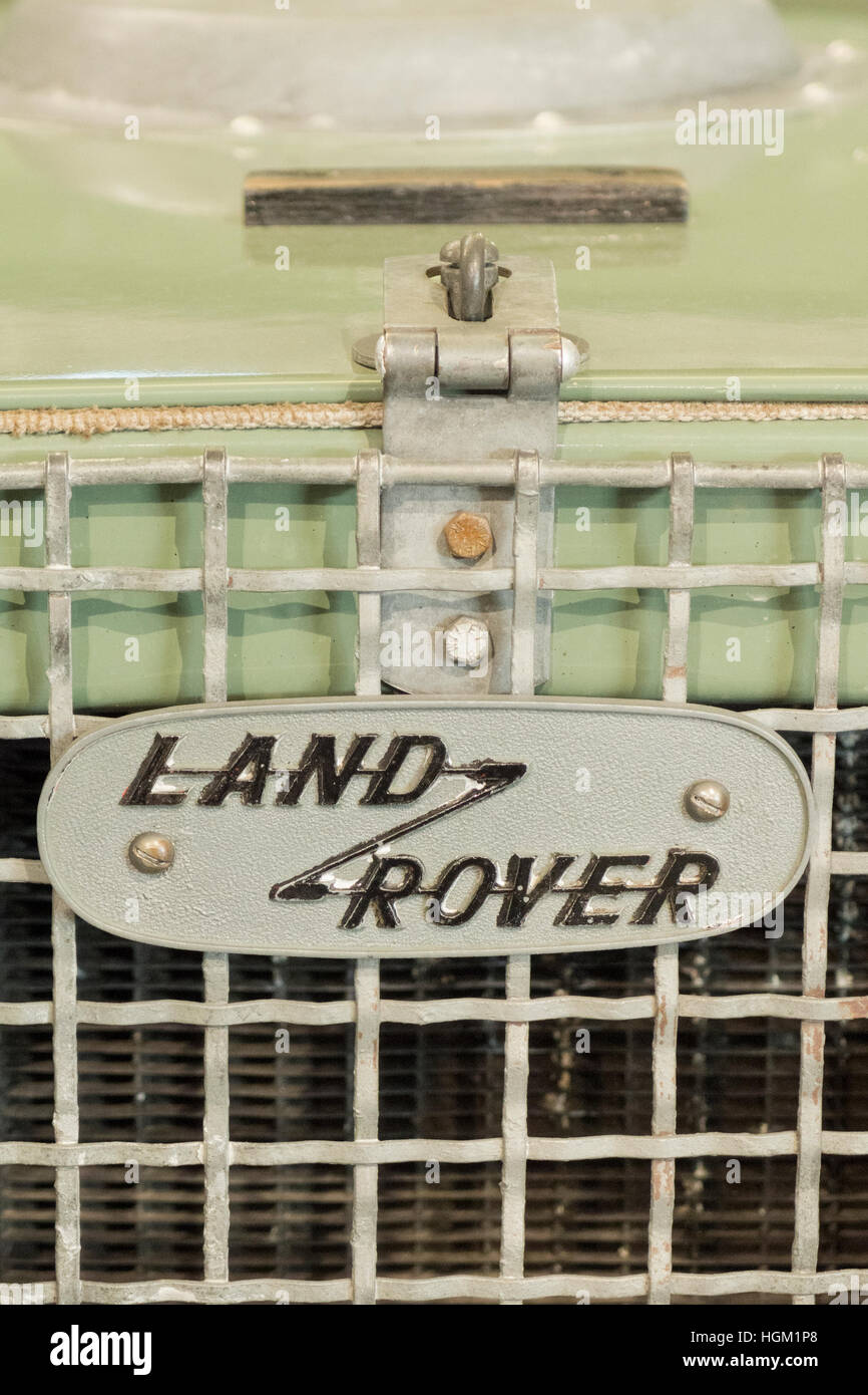 Land Rover Series One Radiator Mounted Name Badge, UK Stock Photo - Alamy