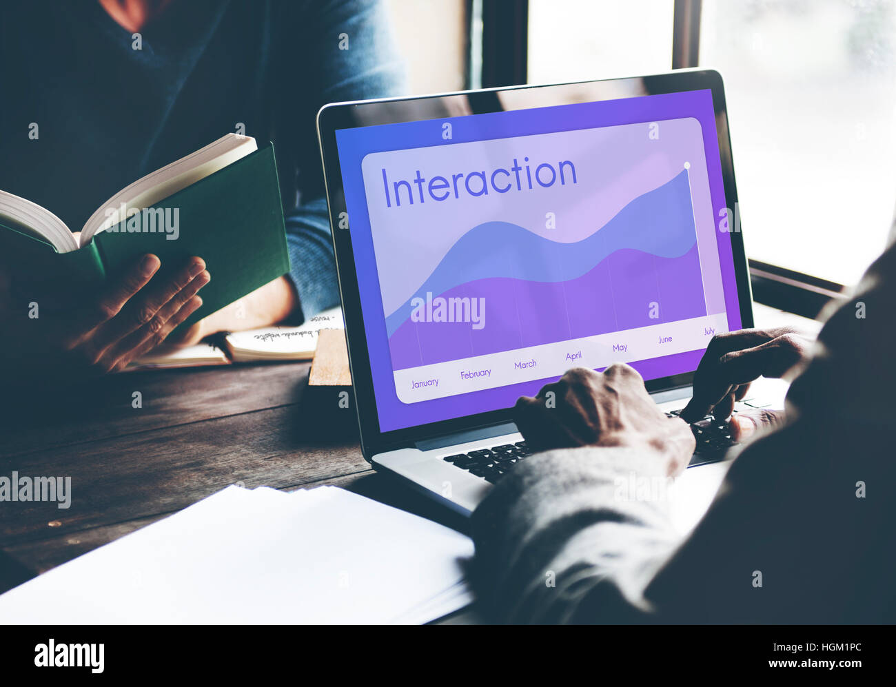 Interaction Connection Statistics Chart Concept Stock Photo - Alamy
