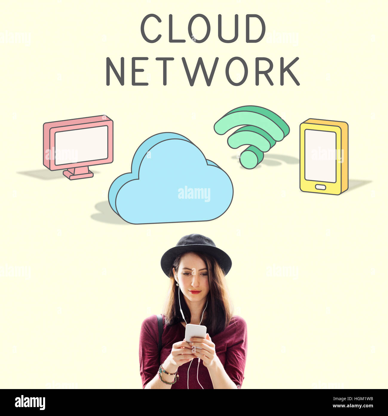 Cloud Network Communication Connection Concept Stock Photo - Alamy