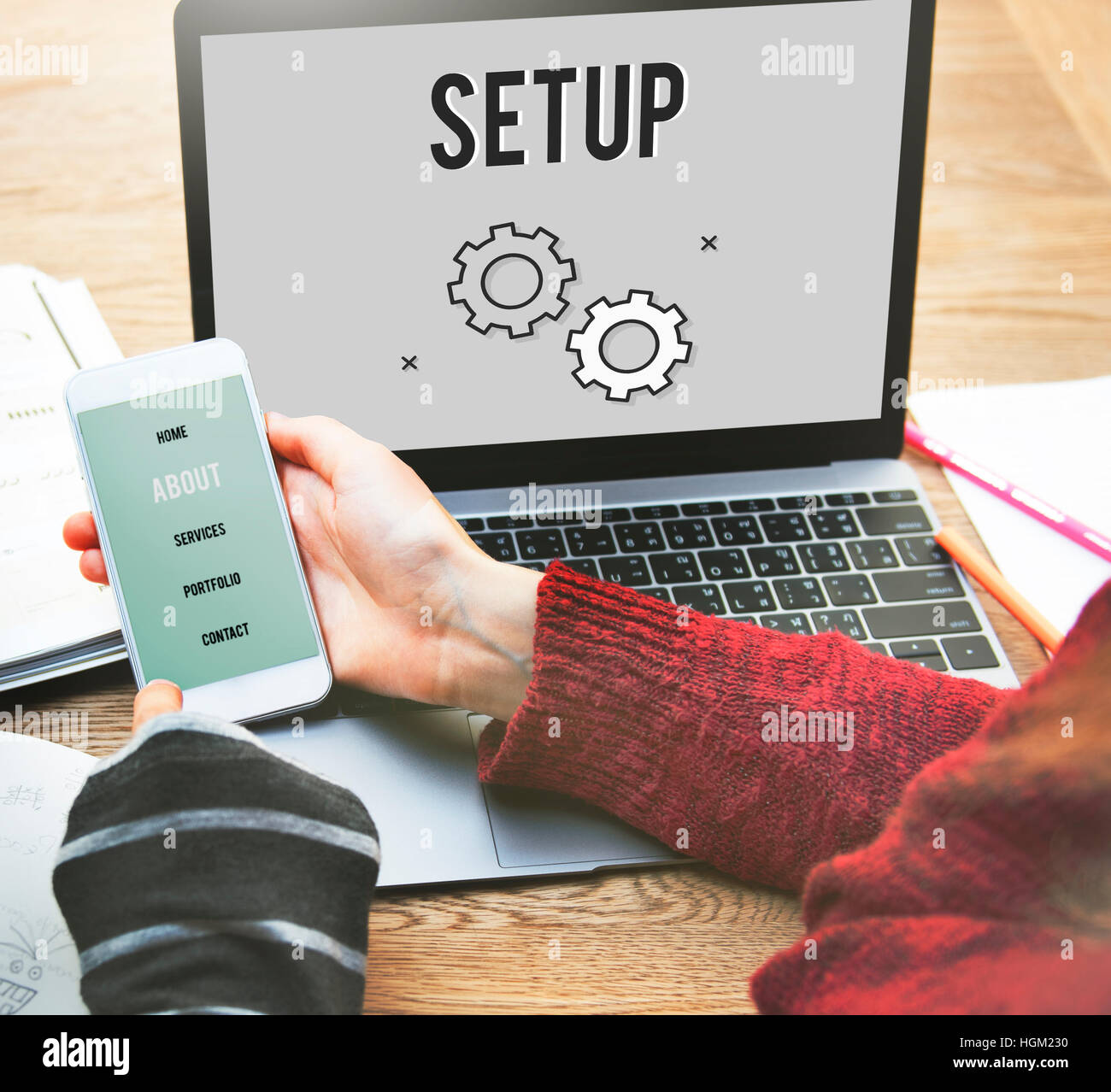 Configuration Setup System Concept Stock Photo - Alamy